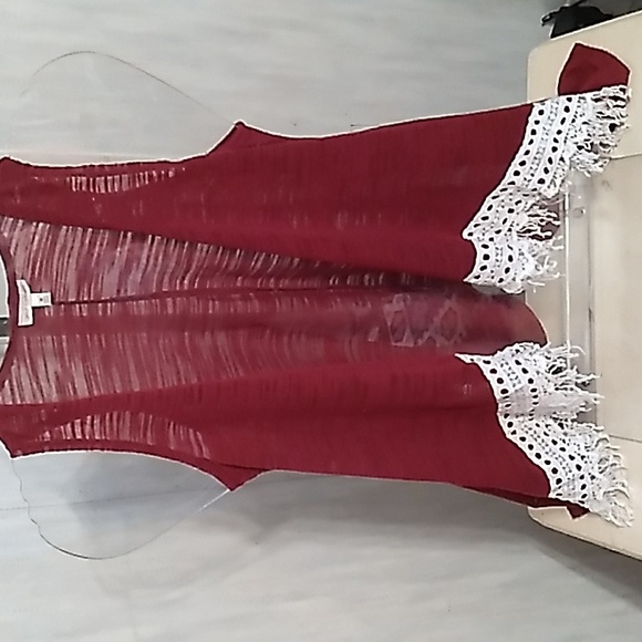 Self Esteem | Tops | Self Esteem Medium Maroon Color Vest With Fringes ...